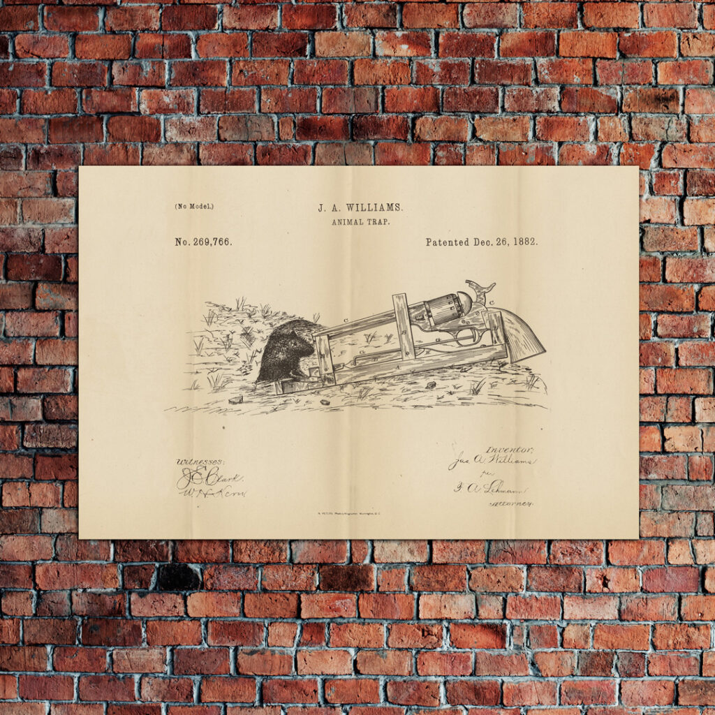 Dramatic Mouse Trap Patent Poster